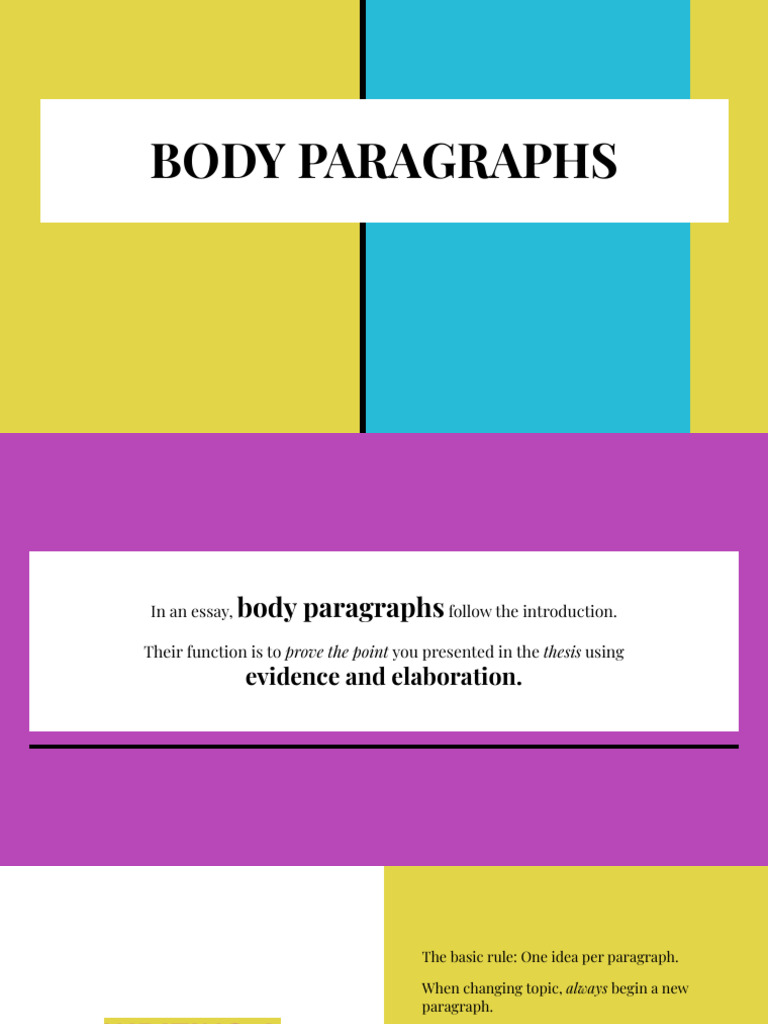 Writing Effective Body Paragraphs | PDF