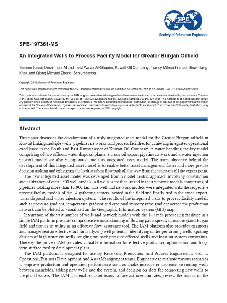 Integrated Model for Greater Burgan Oilfield | PDF | Geographic ...