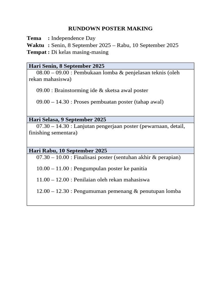 Rundown Poster Making-1 | PDF