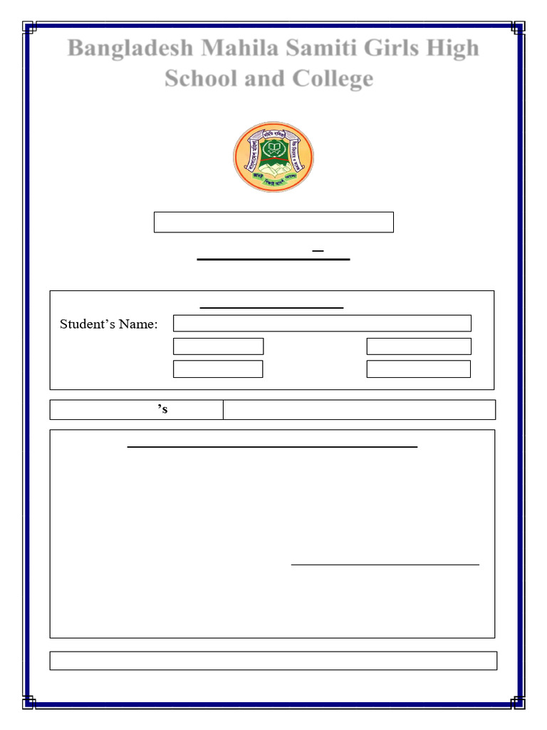 Assignment Cover Page Template | PDF
