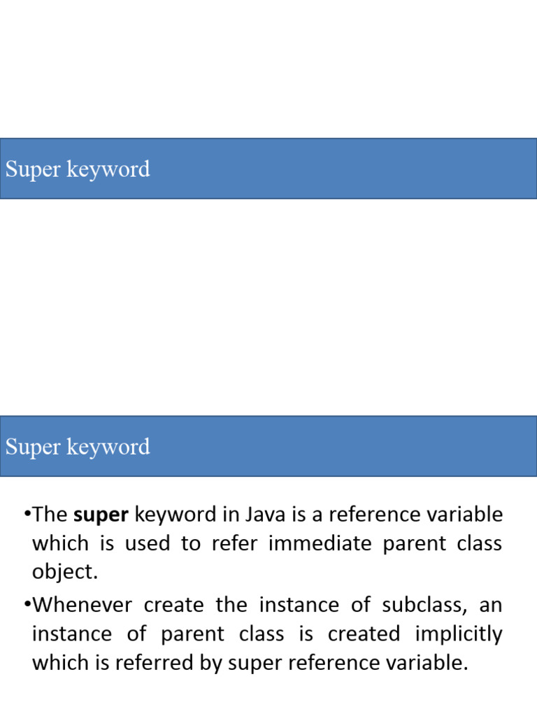 6.super Keyword | PDF