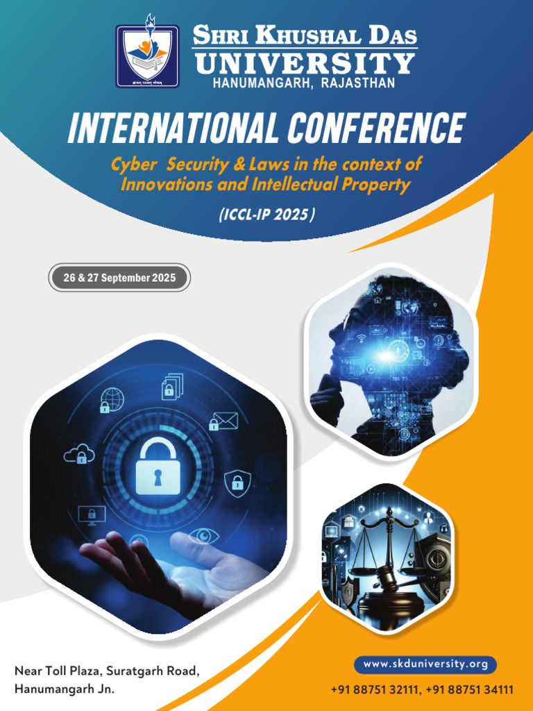 Internatioanl Confrence Brochure | PDF | Computer Security | Security