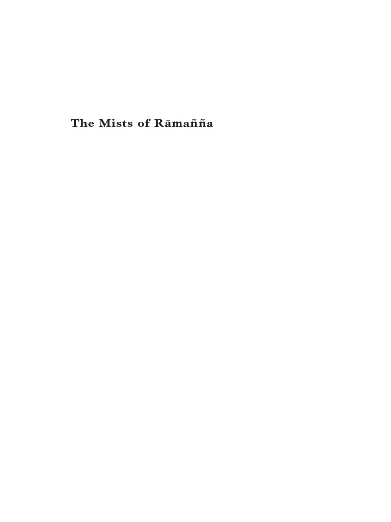 The Mists of Rāmañña The Legend That Was Lower Burma (Michael A. Aung ...