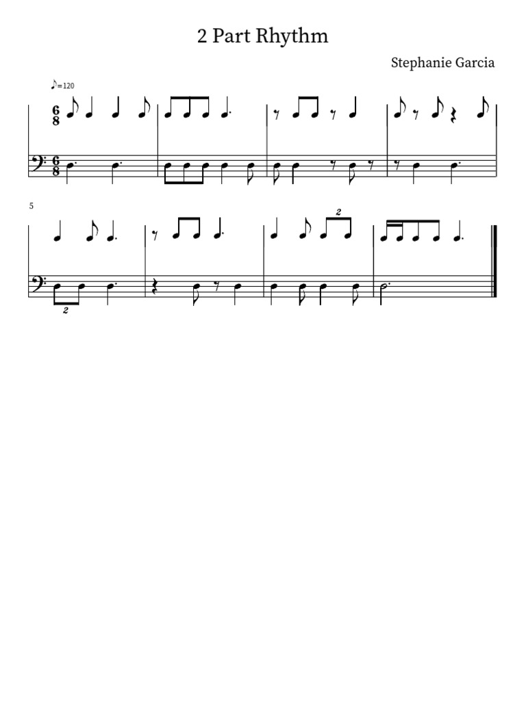 Stephanie Garcia 2 Part Rhythm | PDF