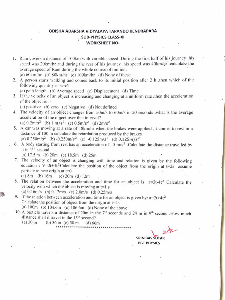 Xi Motion 3 | PDF | Speed | Velocity