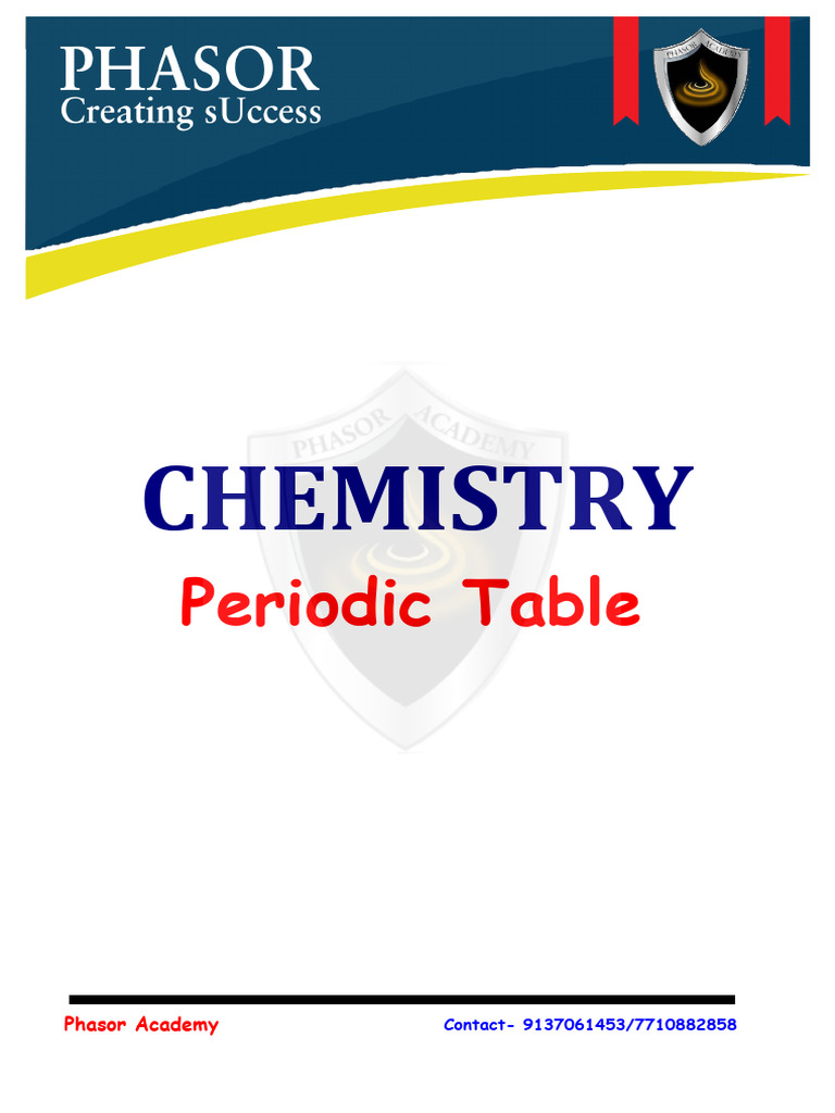 Periodic Table Study Guide & Exercises | PDF | Periodic Table | Ion