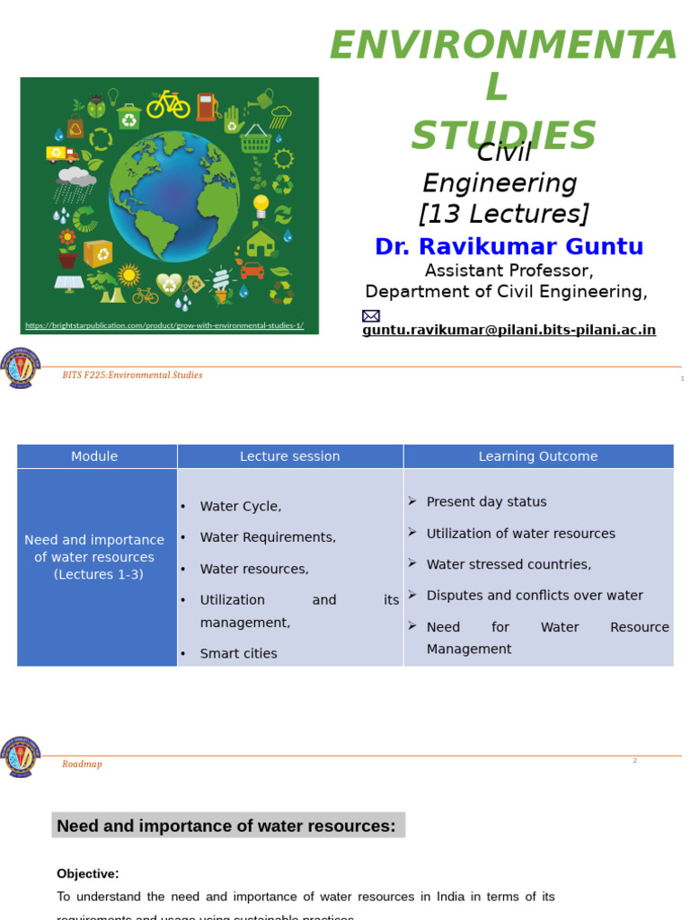 01 - Need and Importance of Water Resources | PDF | Water | Water Cycle