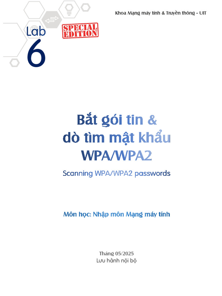 Lab 6 - Scanning WPA WPA2 Passwords (1) | PDF