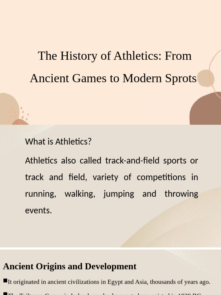History of Athletics: Ancient to Modern | PDF