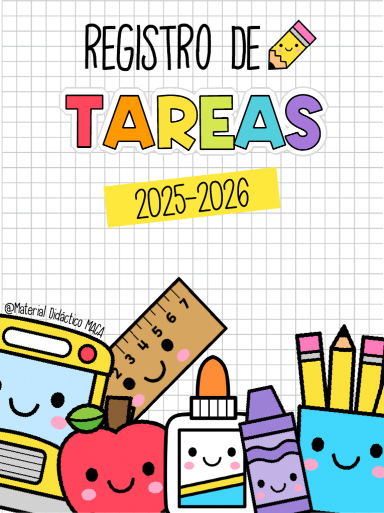 Registro de Tareas 2025-2026 Material Didcatico Maca | PDF | Maestros