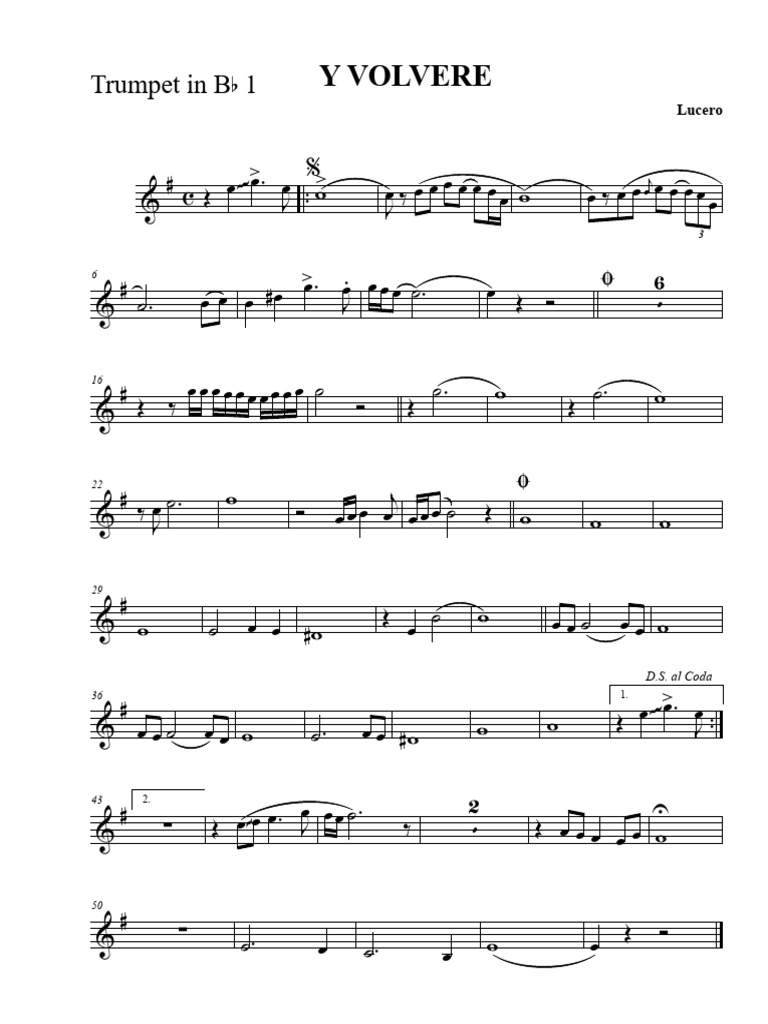 Y VOLVERE - 003 Trumpet in BB 1 | PDF