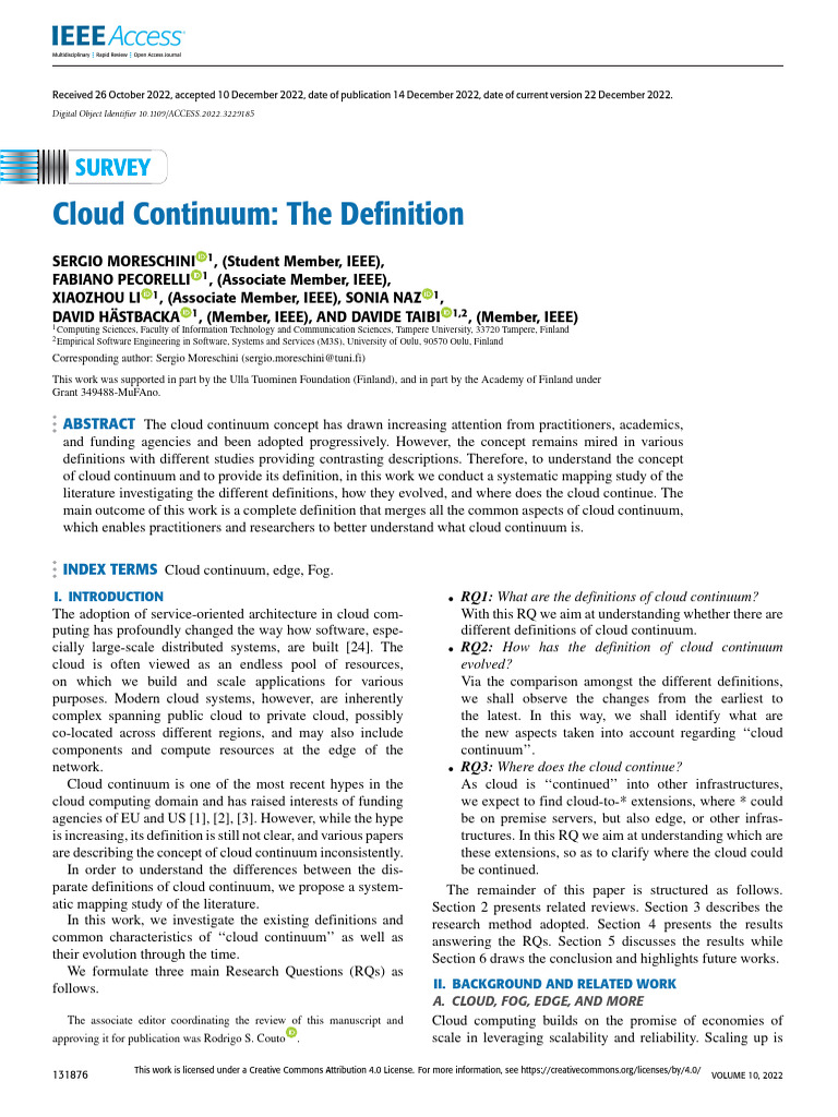 Defining the Cloud Continuum Concept | PDF | Cloud Computing | Internet ...