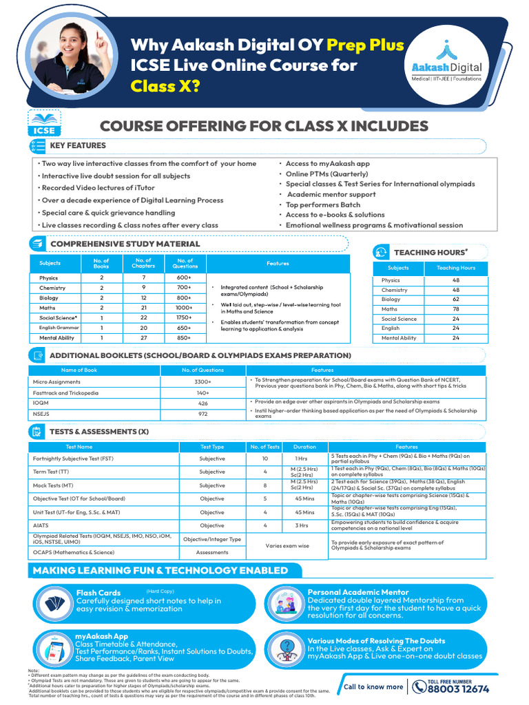 OY Aakash Digital Prep Plus ICSE Course For Class 10th | PDF