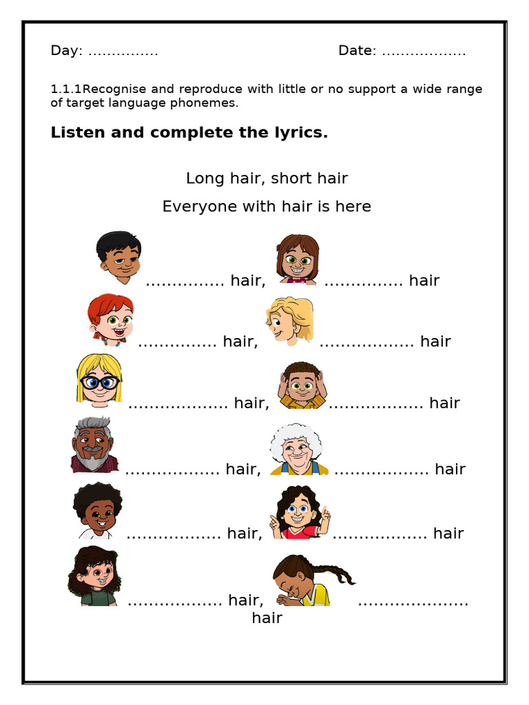Listen and Complete The Lyrics | PDF