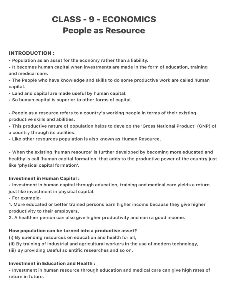 Human Capital and Economic Growth | PDF | Human Capital | Capital ...