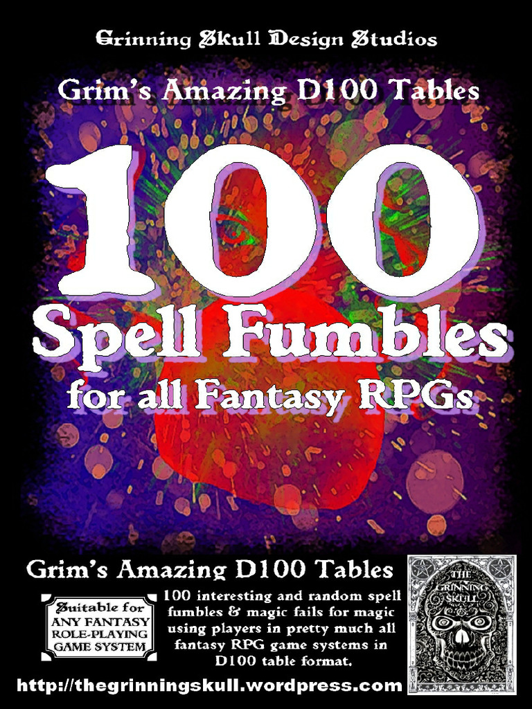D100 Spell Fumbles for RPGs | PDF