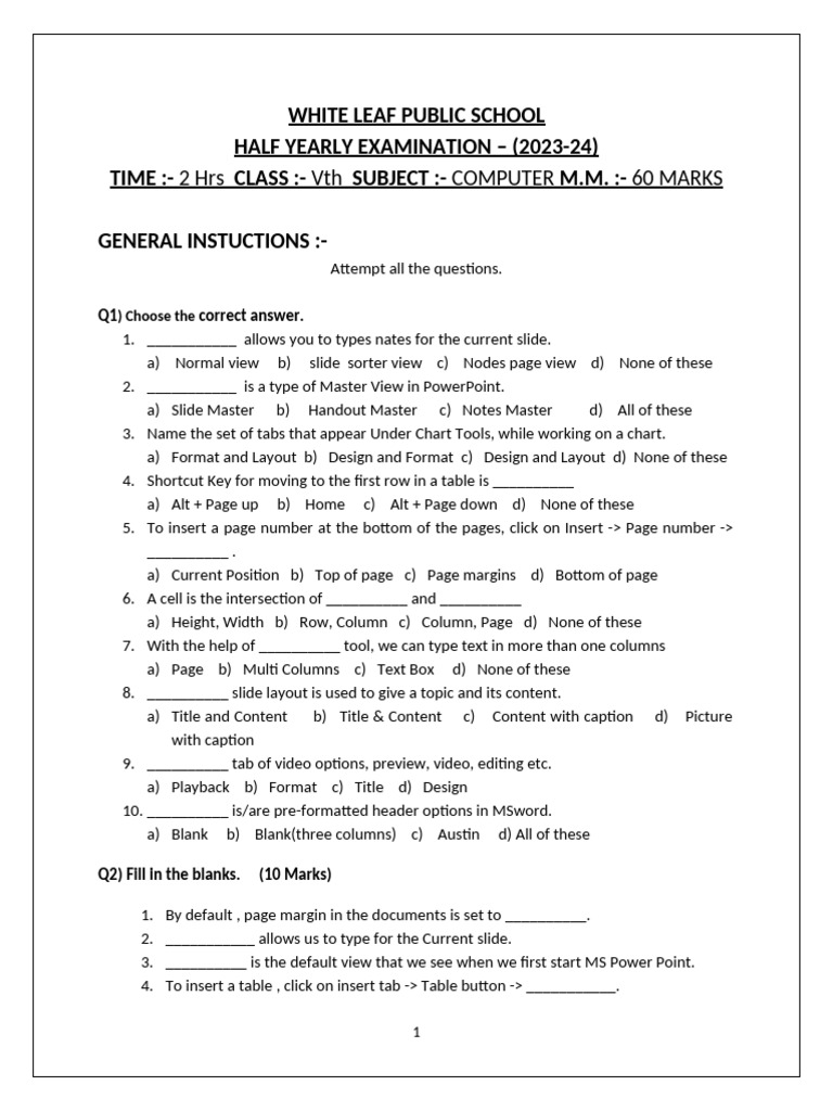 Class 5 Computer Shweta | PDF | Microsoft Word | Computing