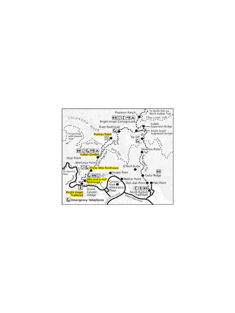 NPS Grand Canyon Bright Angel Trail Map | PDF