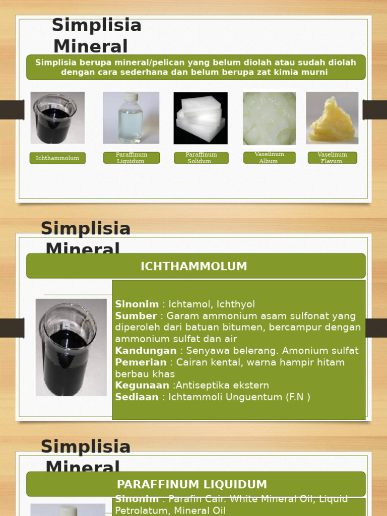 Simplisia Mineral dan Kegunaannya | PDF