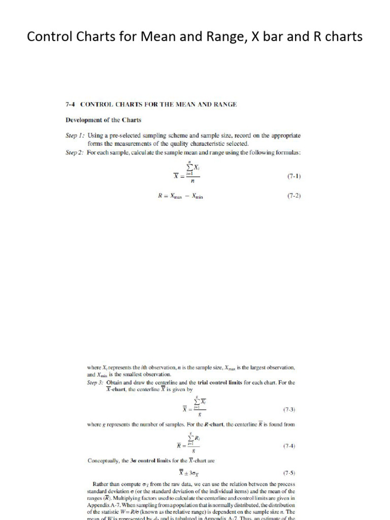 X Bar and R Charts-1 | PDF