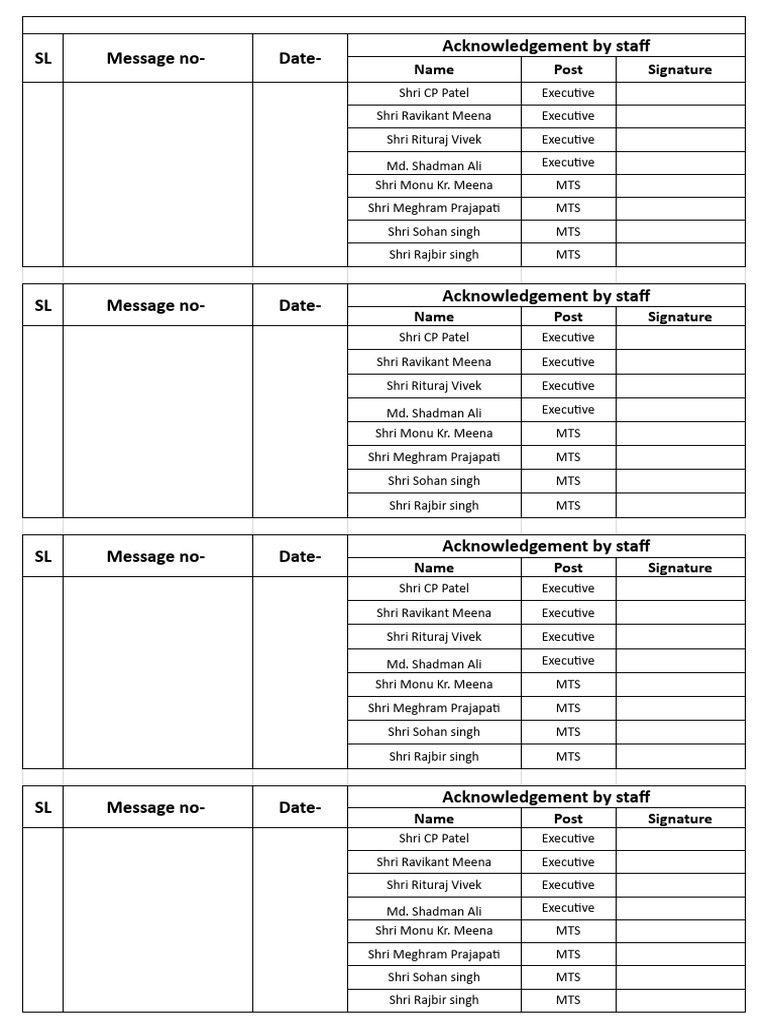 Acknowledgment Format | PDF
