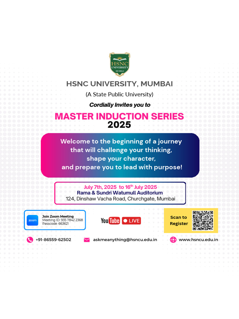 Master Induction Series 2025 | PDF