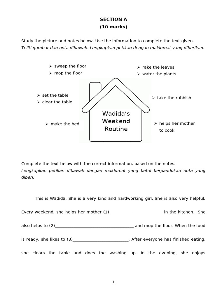 Wadida's Weekend Routine and Sports Activities | PDF