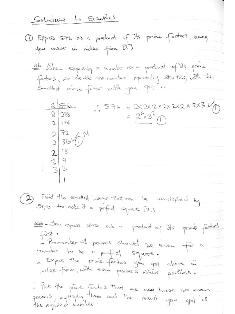 Solutions To Examples - Rational and Irrational Numbers | PDF