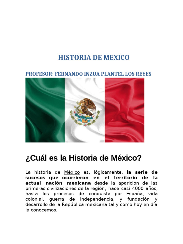 Historia de México: Civilizaciones y Conquista | PDF | México | Nueva ...