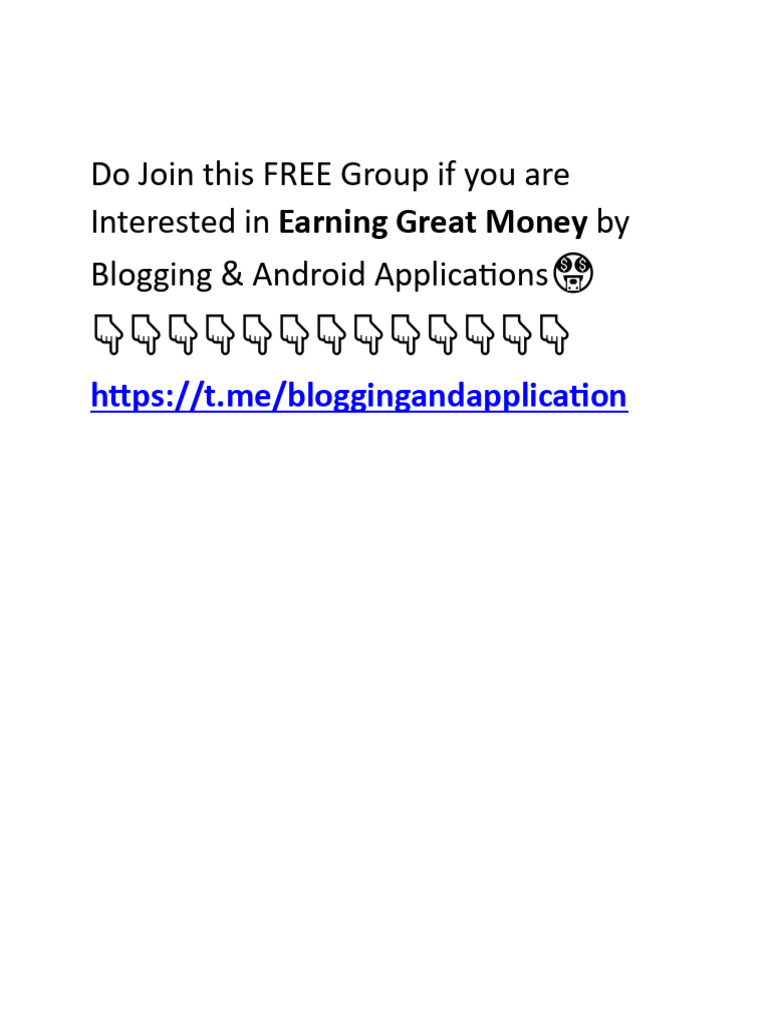 Earn Money Blogging & Apps Group | PDF