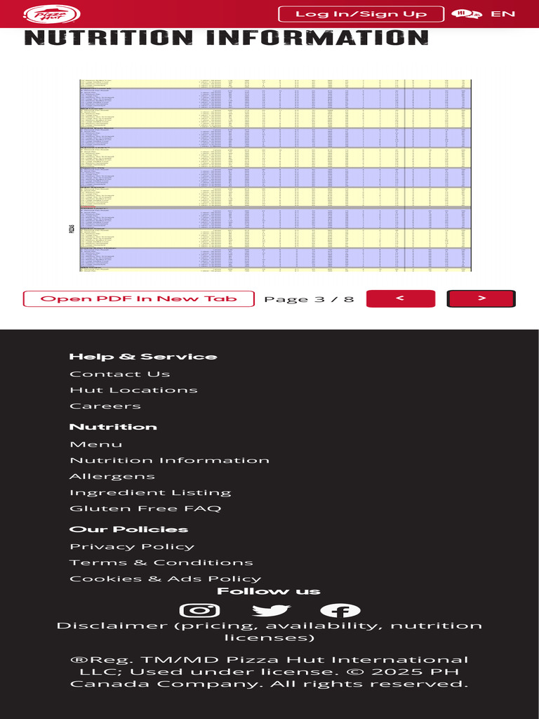 Nutrition Information | PDF