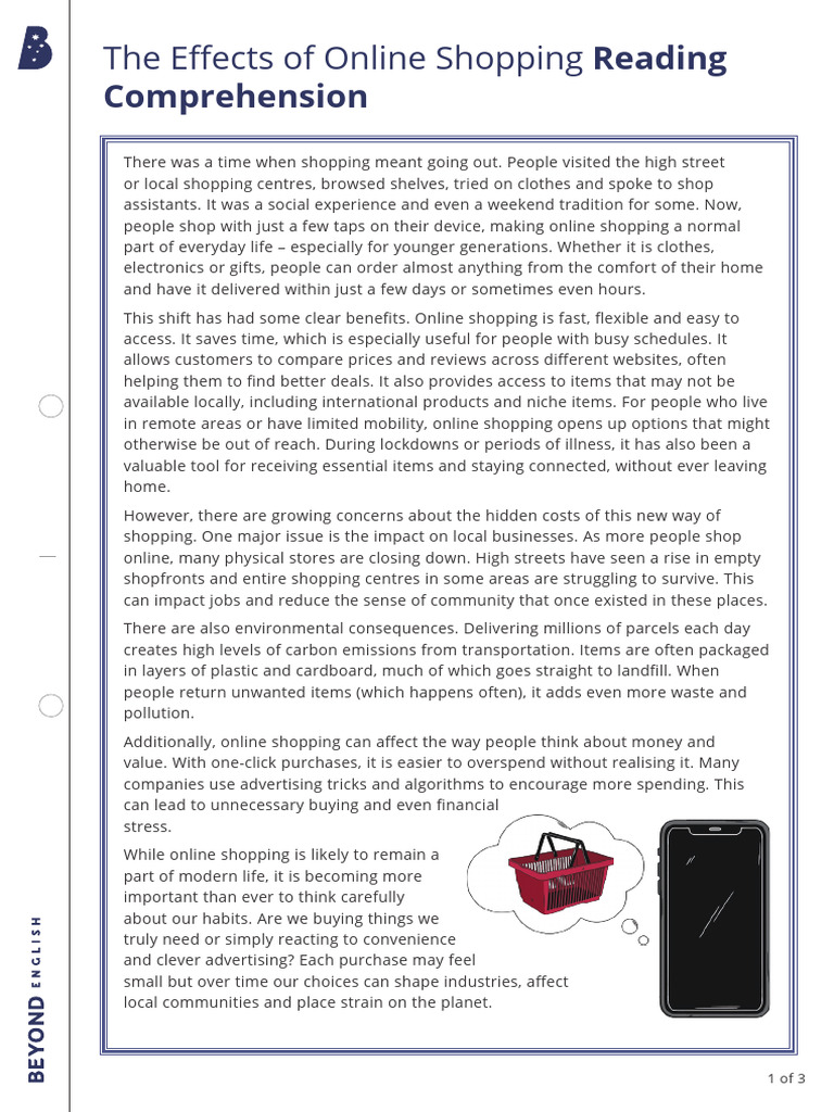 Benefits and Costs of Online Shopping | PDF | Online Shopping | Economies