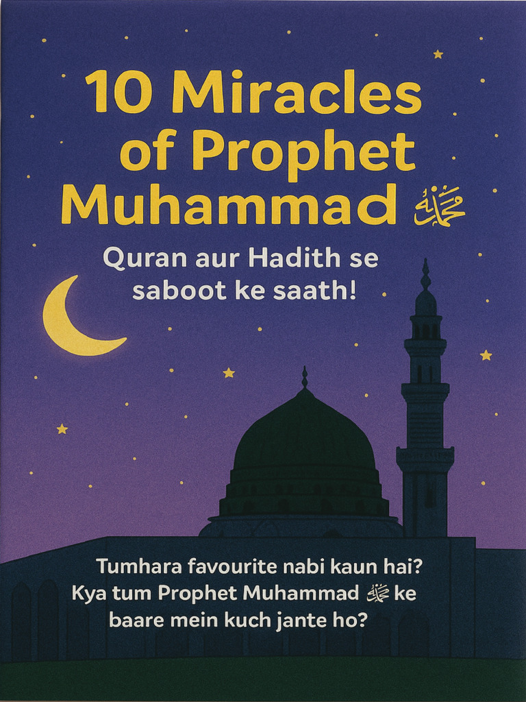 10 Miracles of Prophet Muhammad Aceqbd | PDF