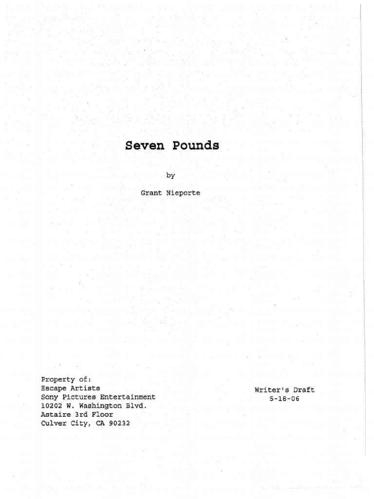 Seven Pounds (2008) | PDF
