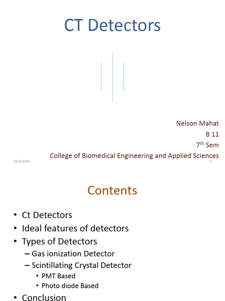 Overview of CT Detectors and Types | PDF | Electromagnetic Spectrum ...