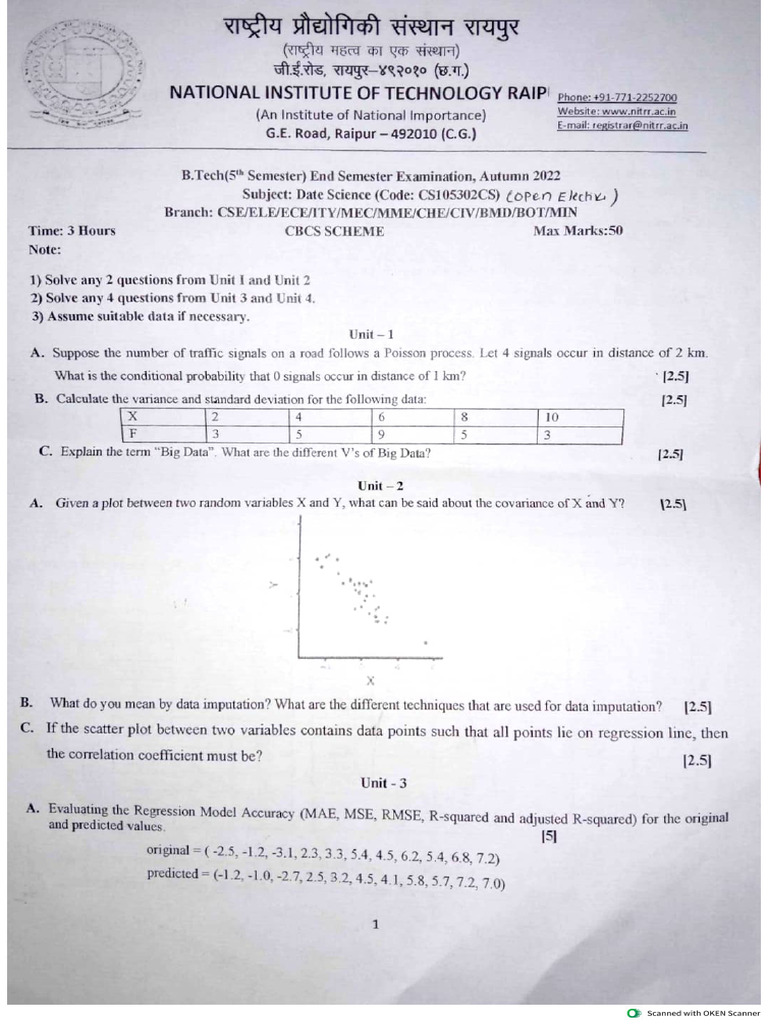 End Sem Papers 5th Sem (2022) | PDF