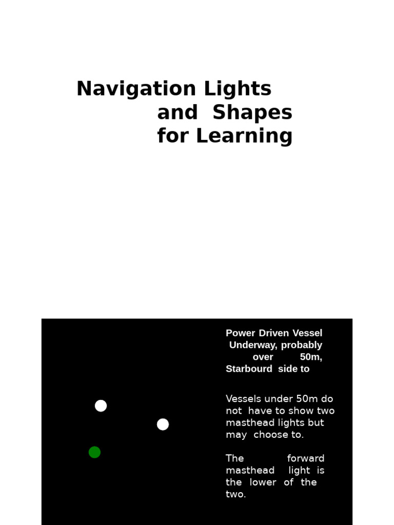 Colregs Important Lights and Shapes | PDF | Fishing Trawler | Port And ...