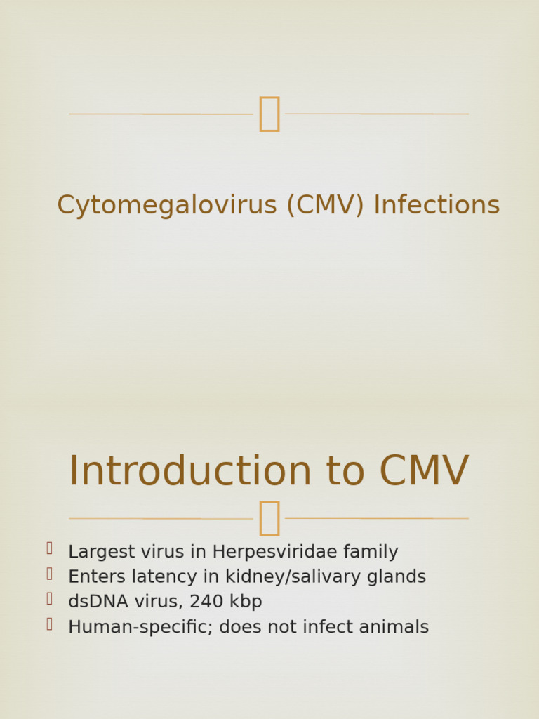 Understanding Cytomegalovirus Infections | PDF