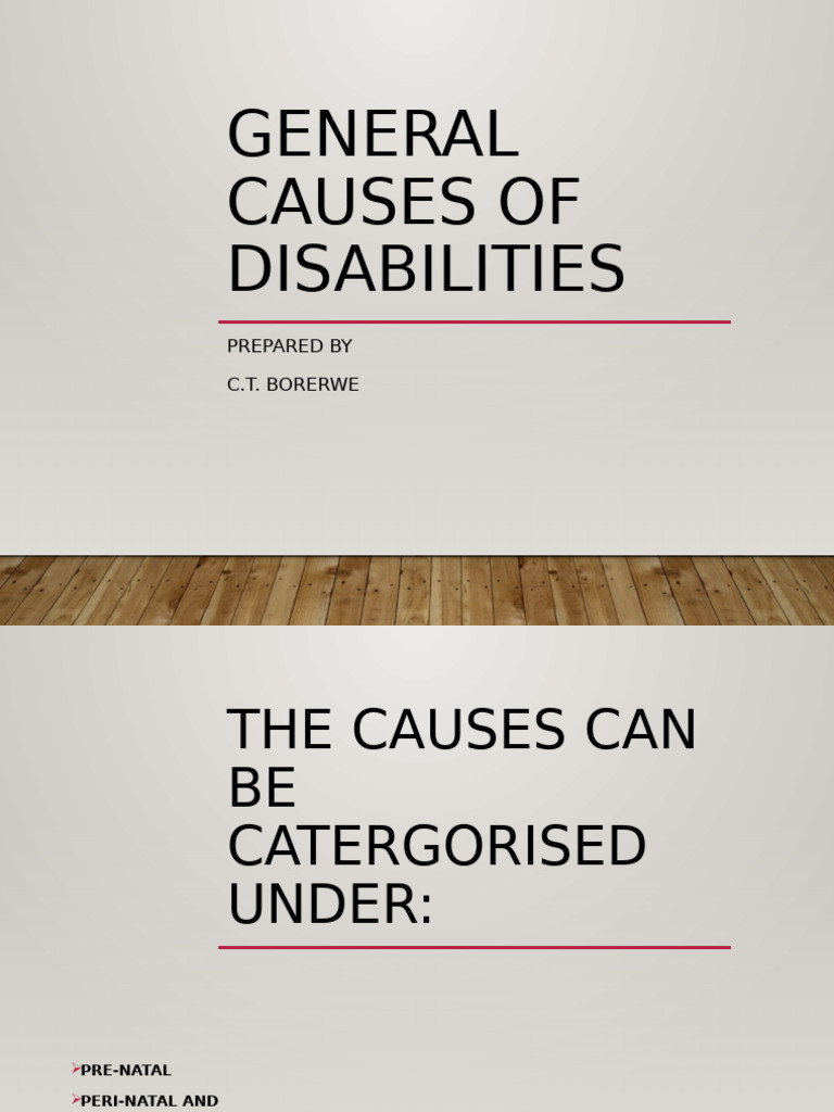 Causes of Disabilities: Pre, Peri, Post-Natal | PDF