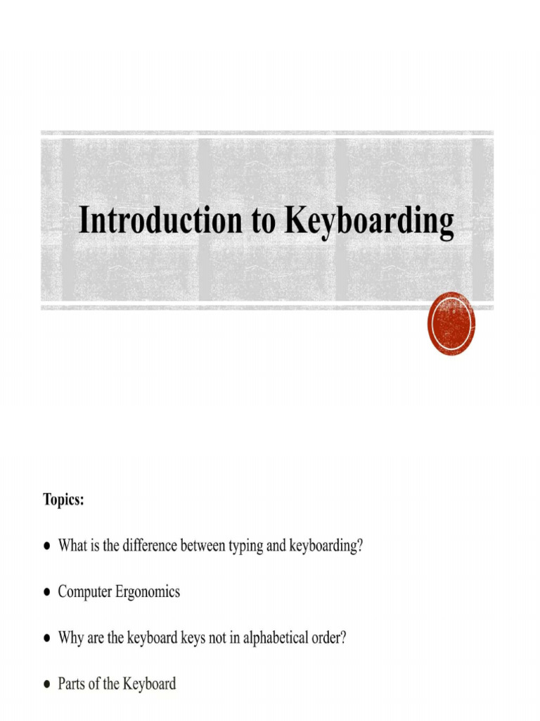 Intro-to-keyboarding-Lesson 1-Prelim | PDF