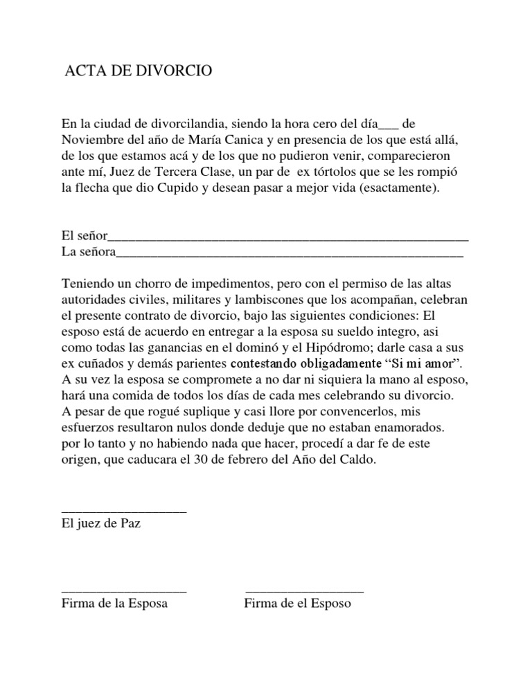 Papeles De Divorcio Para Imprimir Constancia De Inscripción De