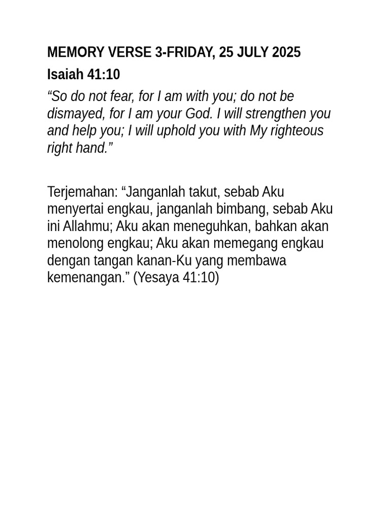 Memory Verse 3 | PDF