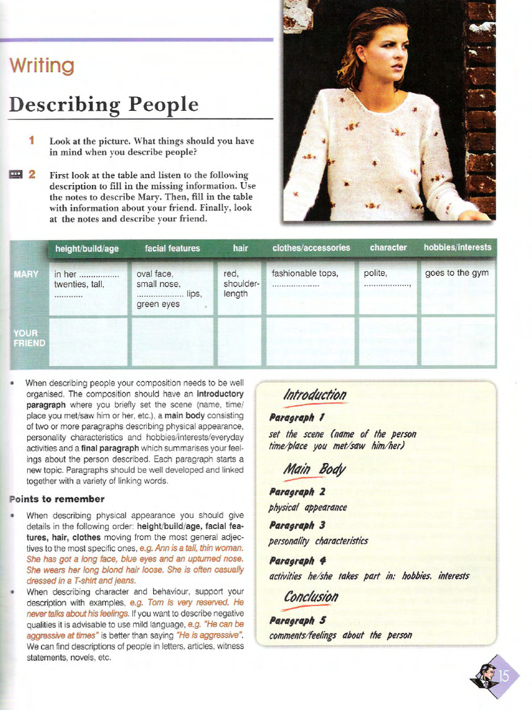 Writing Describing People | PDF