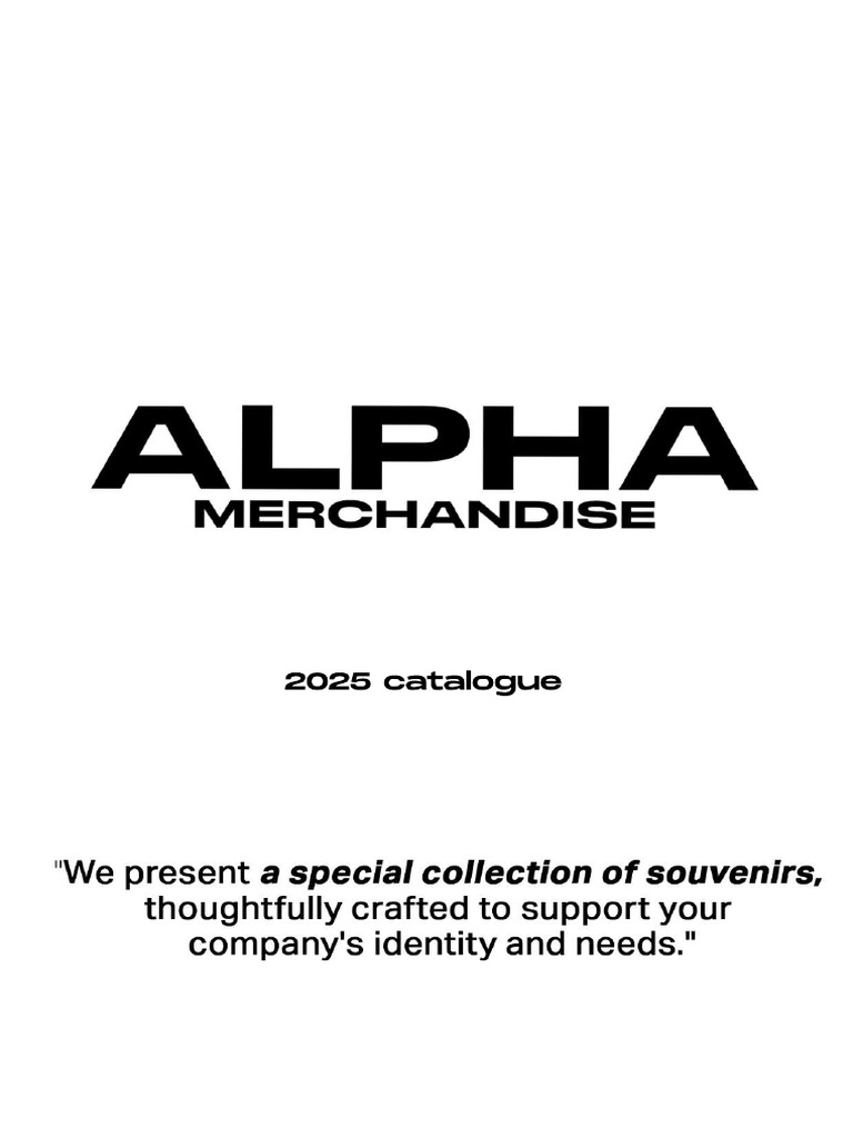 Alpha Merchandise Catalogue 2025 | PDF