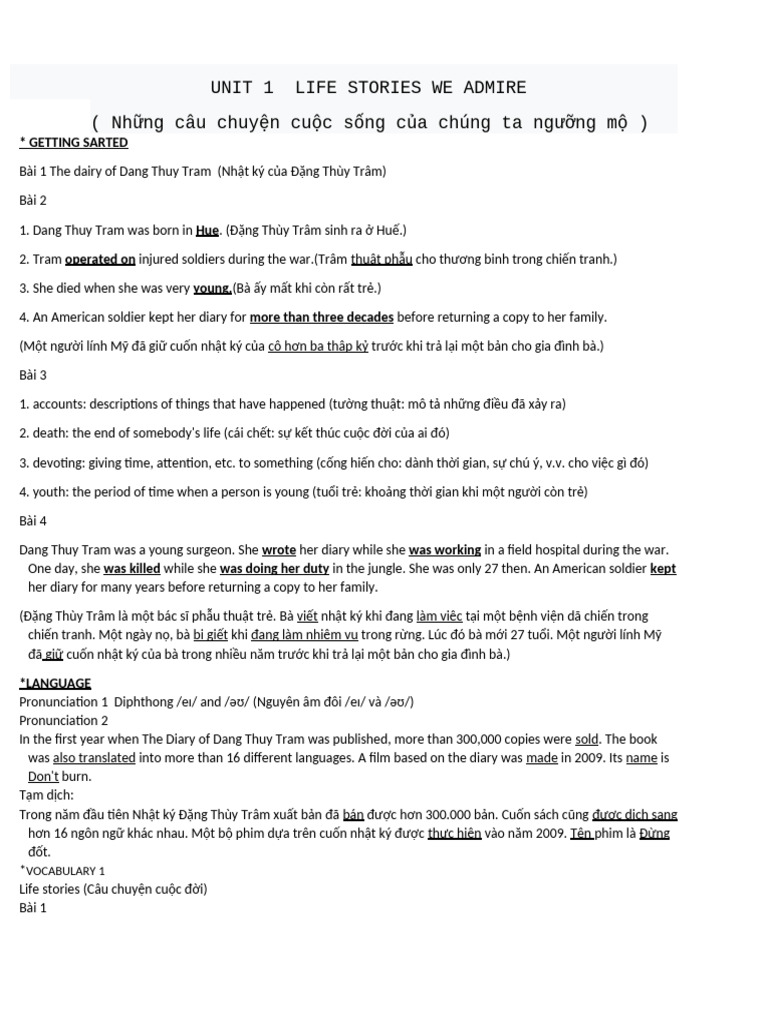 TA 12 - Unit 1 2 3 | PDF