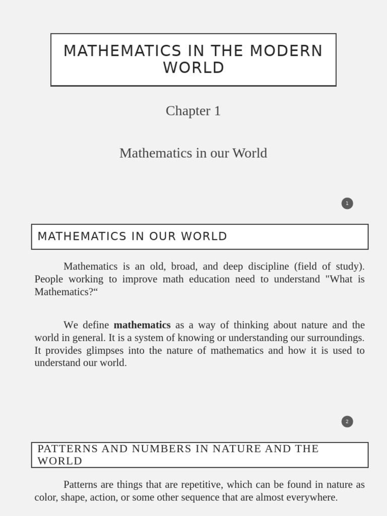 MMW Chapter 1 | PDF | Pattern | Symmetry