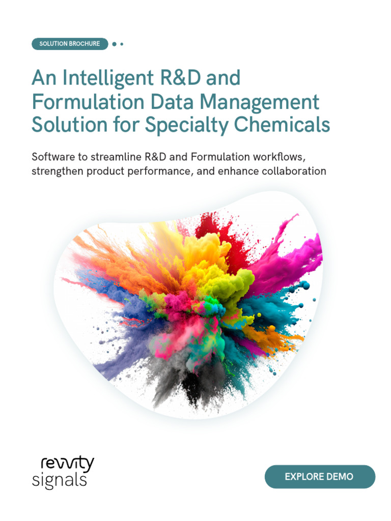 Rs Brochure Intelligent R&D Formulation Data Management Solution for Specialty Chemicals | PDF ...