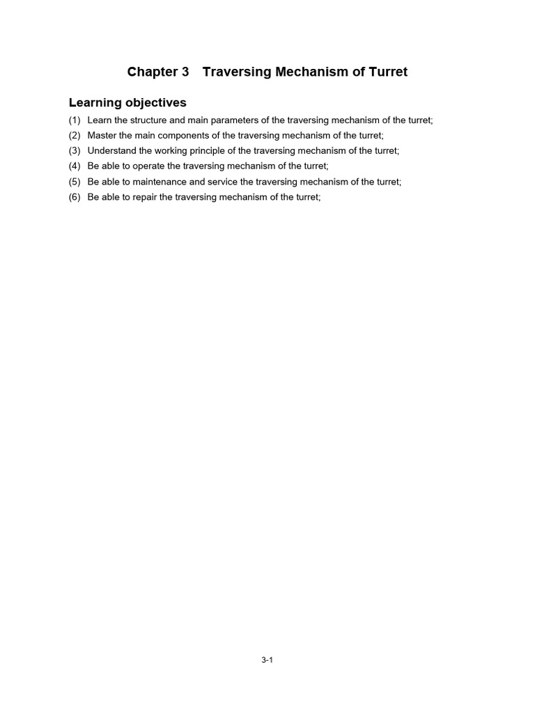 03 Turret Traversing Mech | PDF | Clutch | Gear