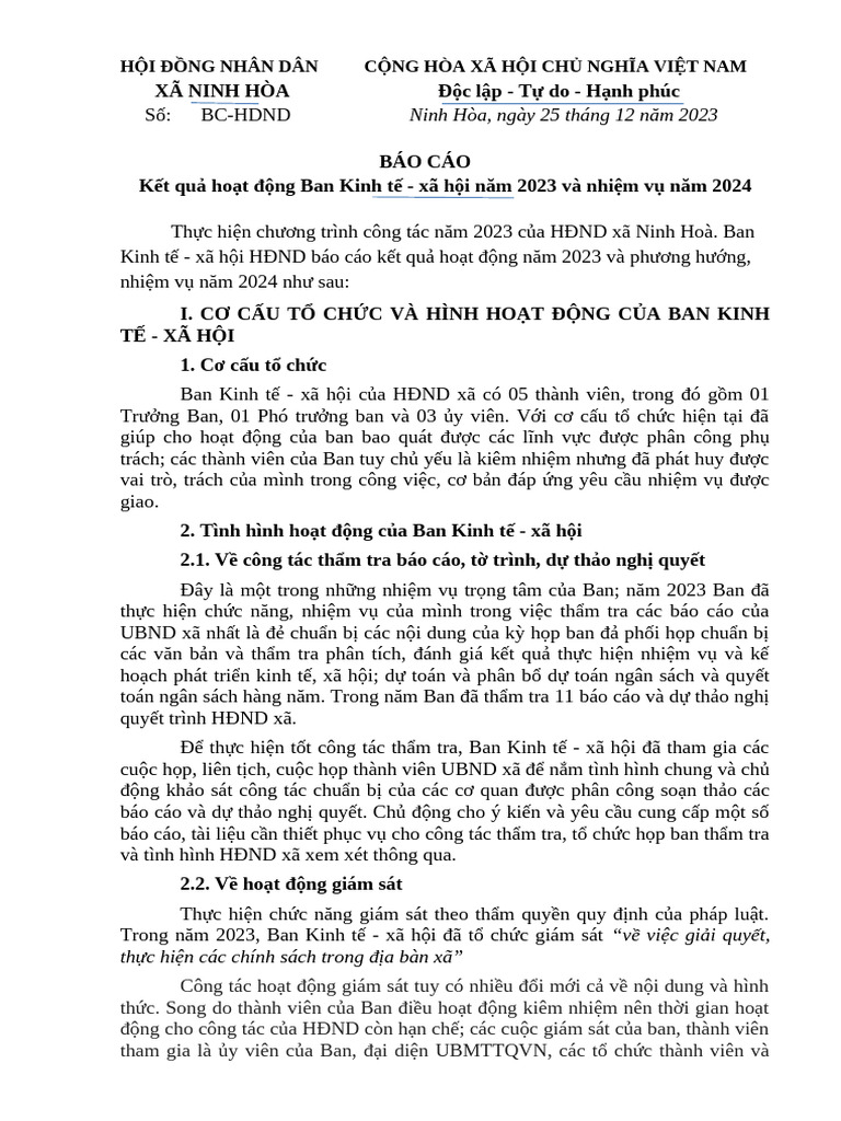 Bao Bao Hoat Dong Ban Kinh Te | PDF