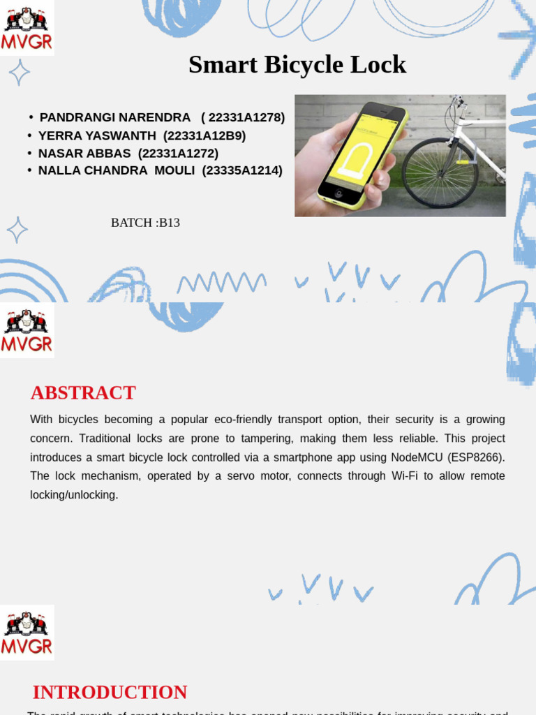Smart Bicycle Lock with IoT Control | PDF | Smartphone | Wi Fi